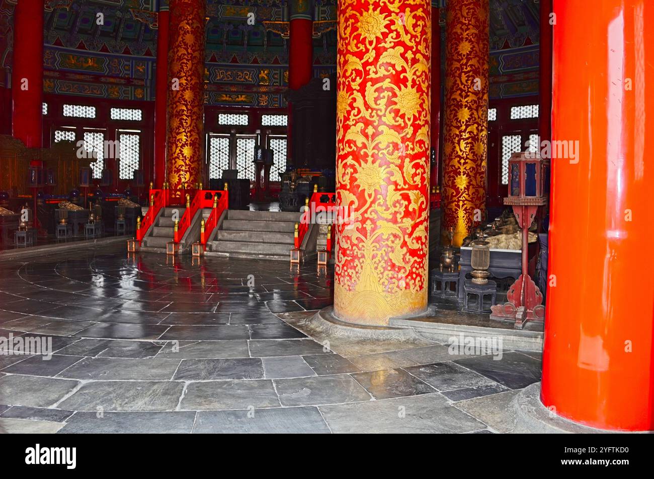Interior of Temple of heaven, Beiging Stock Photo - Alamy