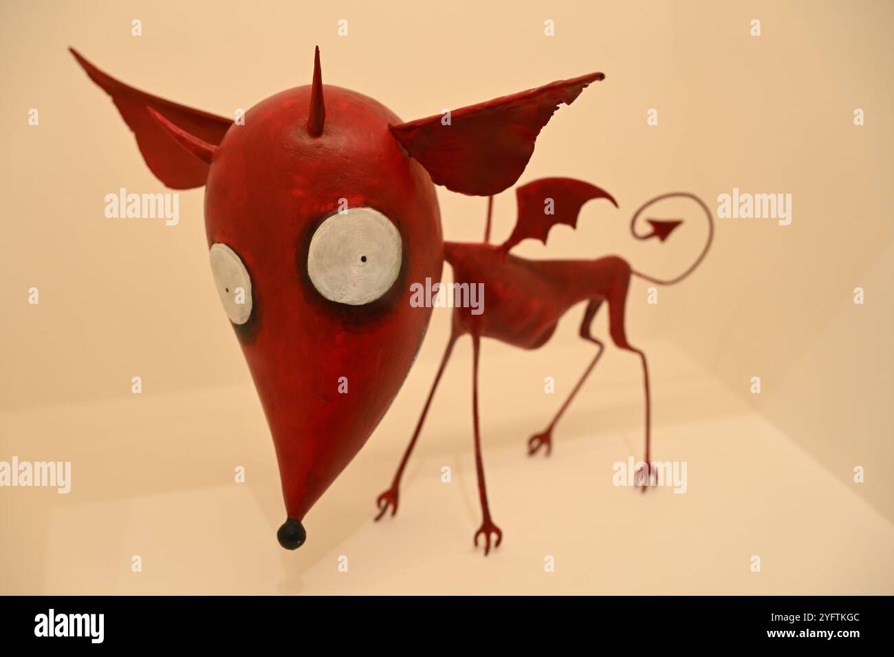 A Devil Dog sculpture by Tim Burton Stock Photo - Alamy