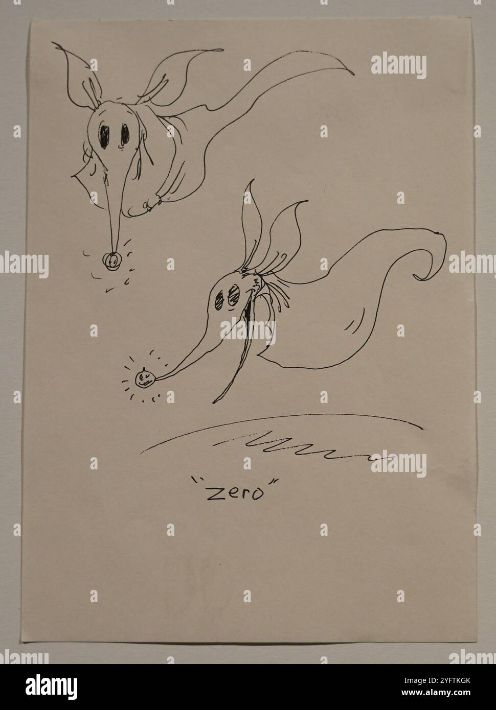 Zero the ghost-dog concept art by Tim Burton from The Nightmare Before ...
