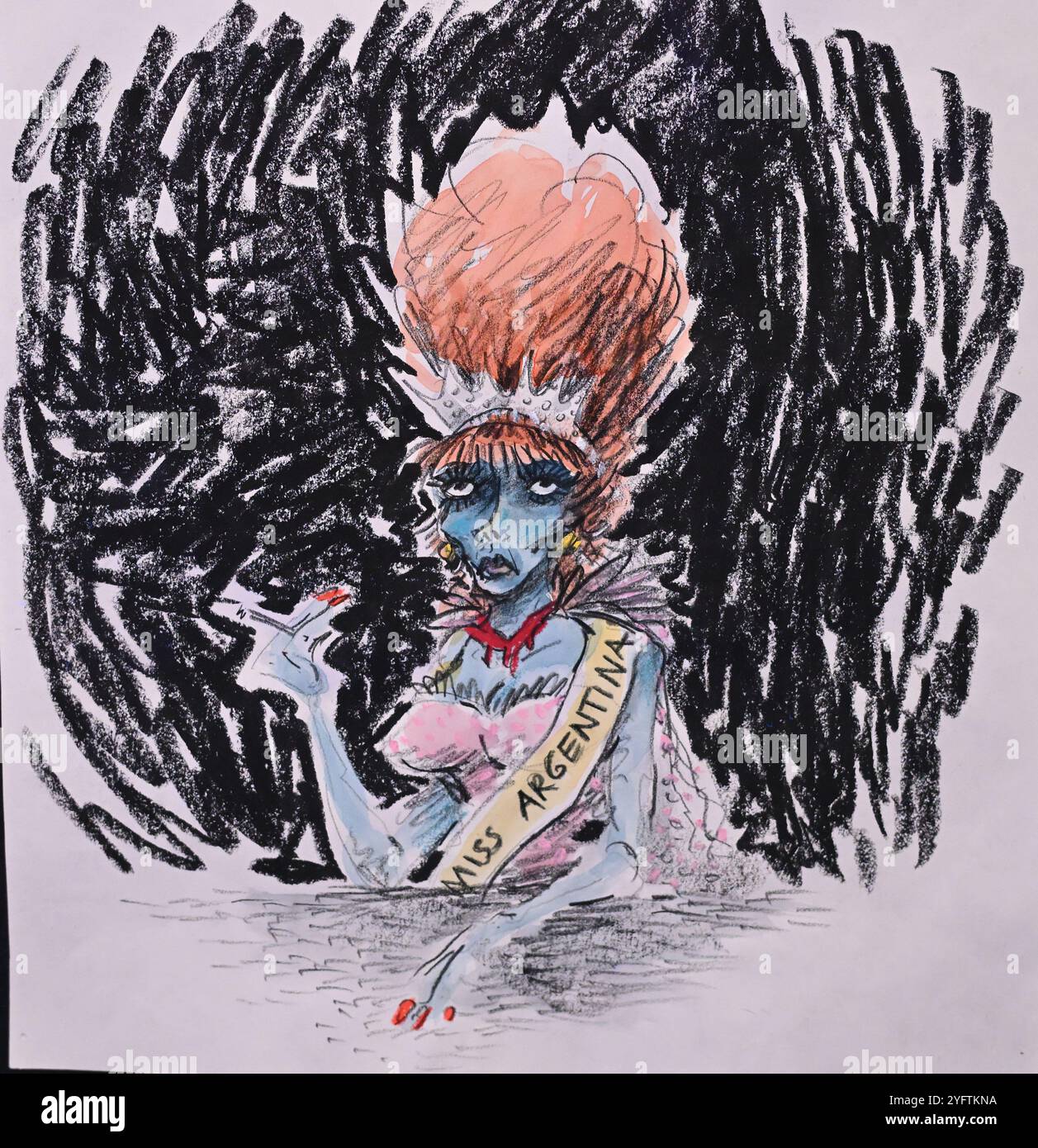 Beetlejuice concept art at The World of Tim Burton exhibition in London ...