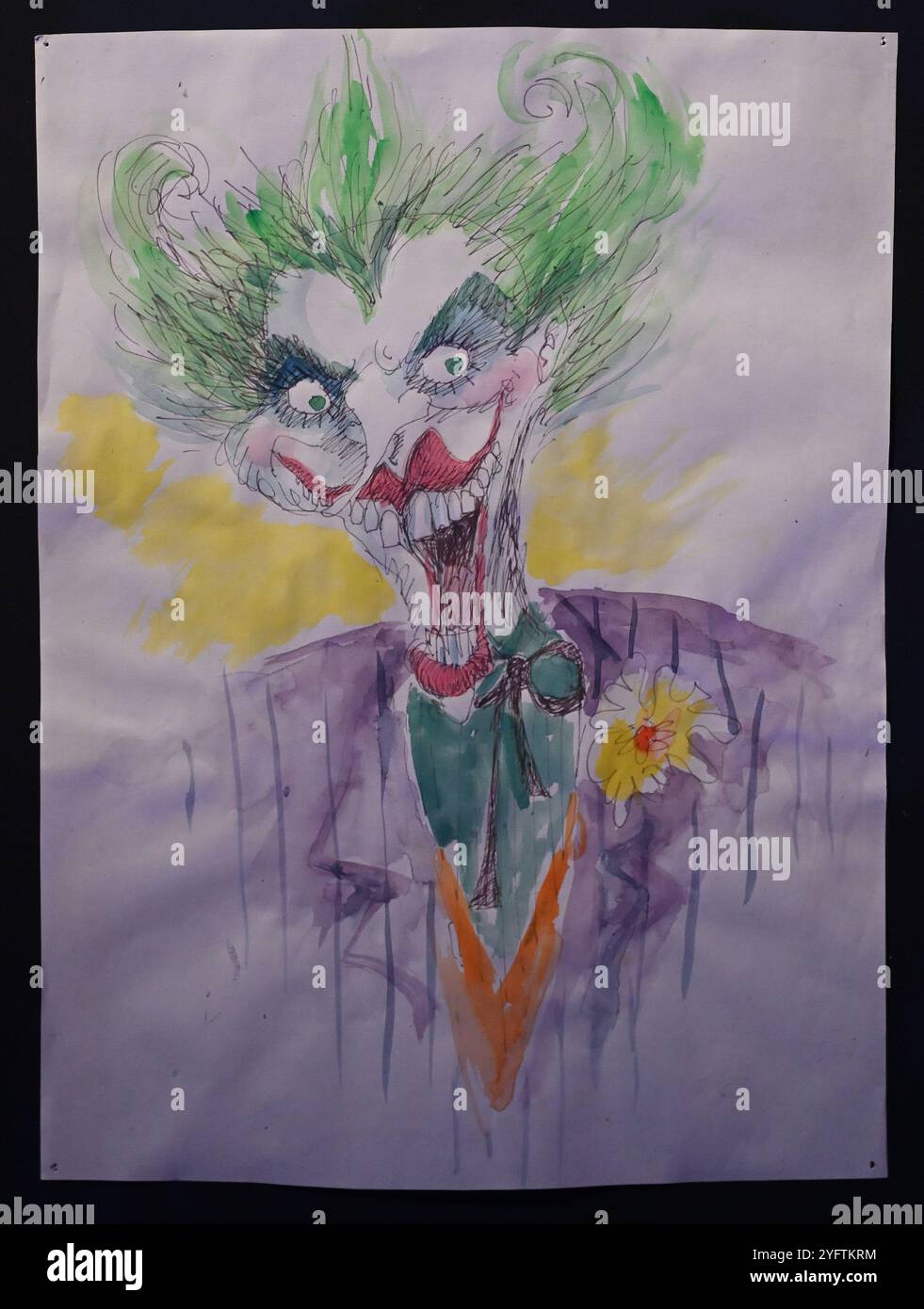 Tim Burton sketch of The Joker from Batman 1989 at The World of Tim ...