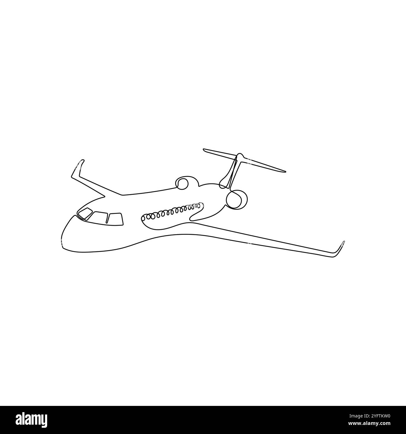 Airplane line drawing hi-res stock photography and images - Alamy