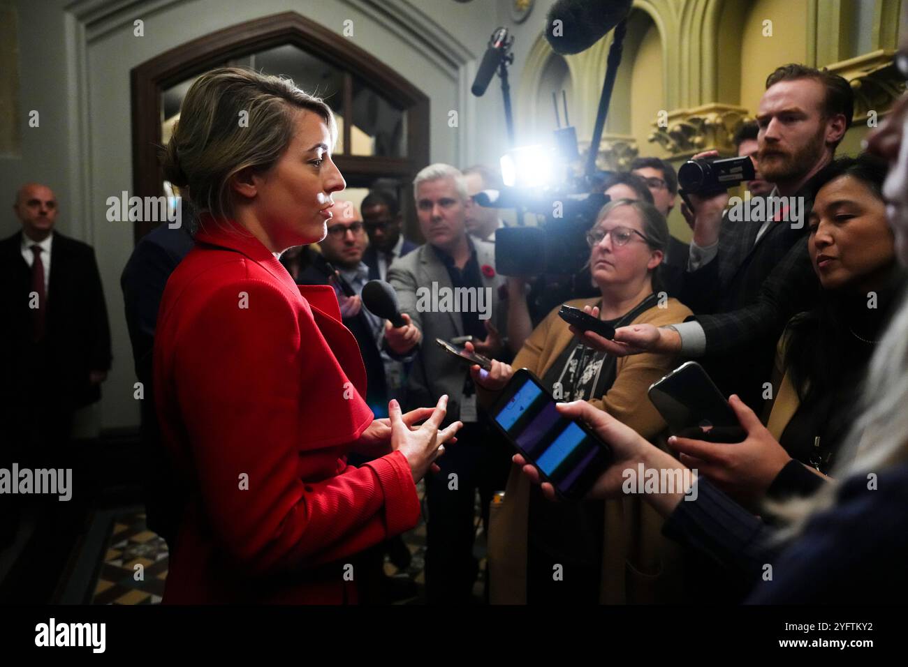 Minister of Foreign Affairs Melanie Joly arrives to a cabinet meeting ...