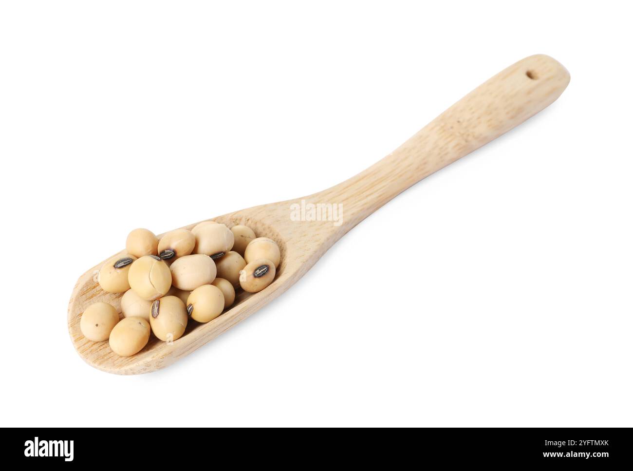 Spoon with soy beans isolated on white Stock Photo - Alamy