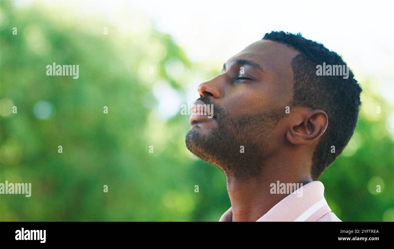 Man breathing landscape hi-res stock photography and images - Alamy