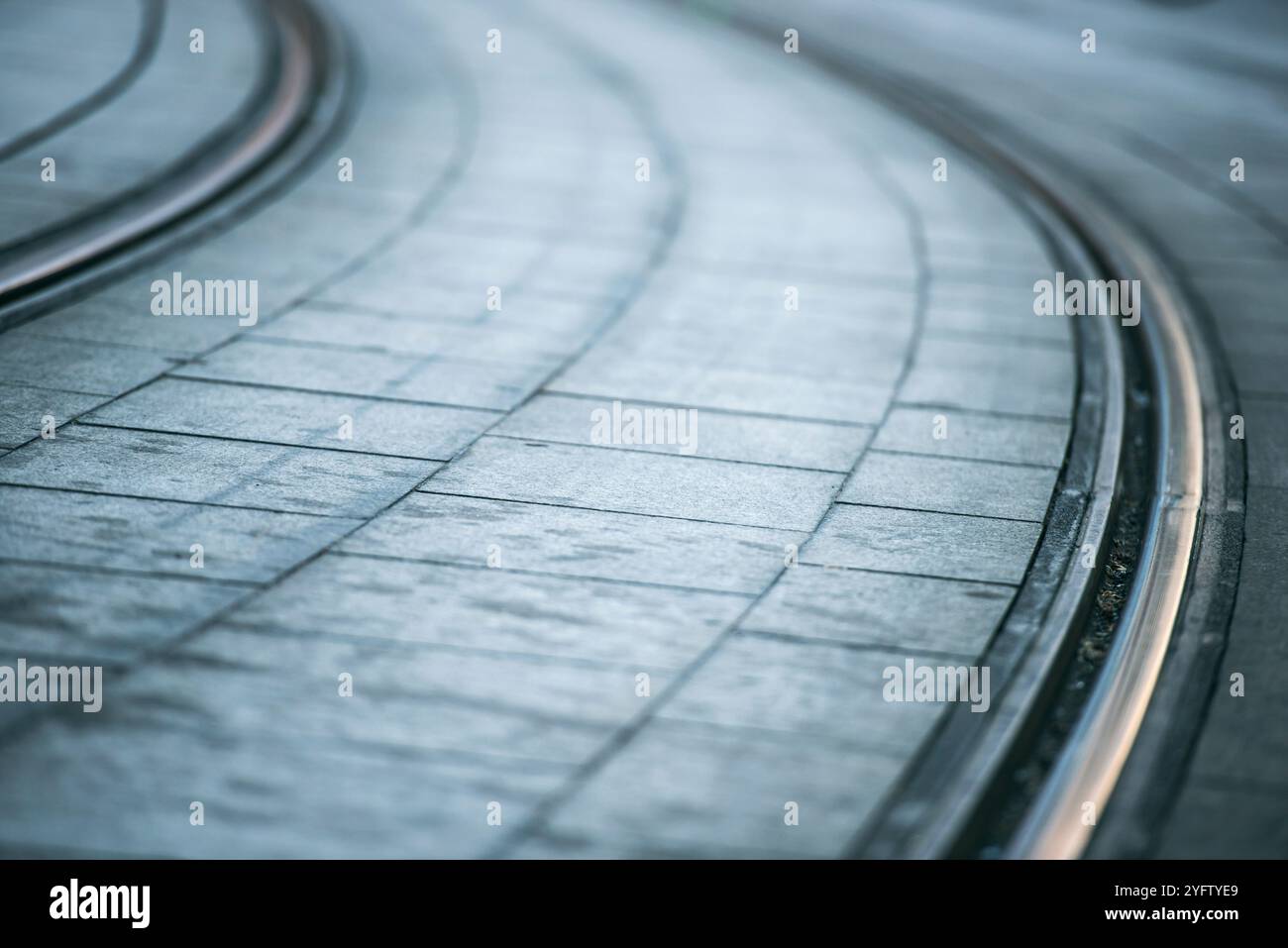 Old tram rails close hi-res stock photography and images - Alamy