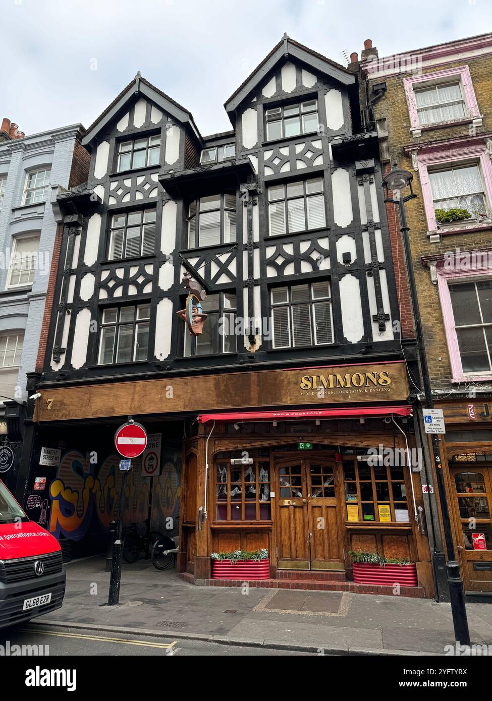 Simmons Bar at 7 Greek St. From 1733 to 2022 it was a public house ...