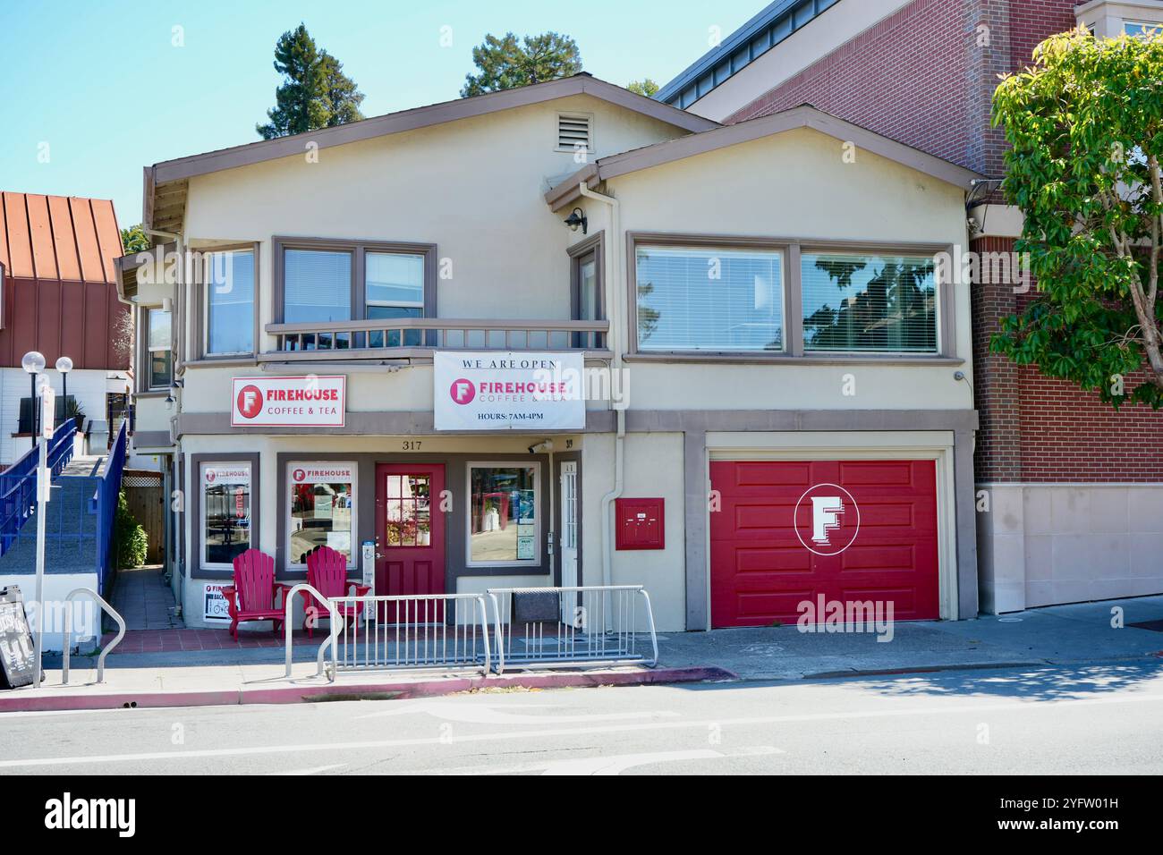 The Firehouse Coffee Shop on Johnson St Stock Photo - Alamy