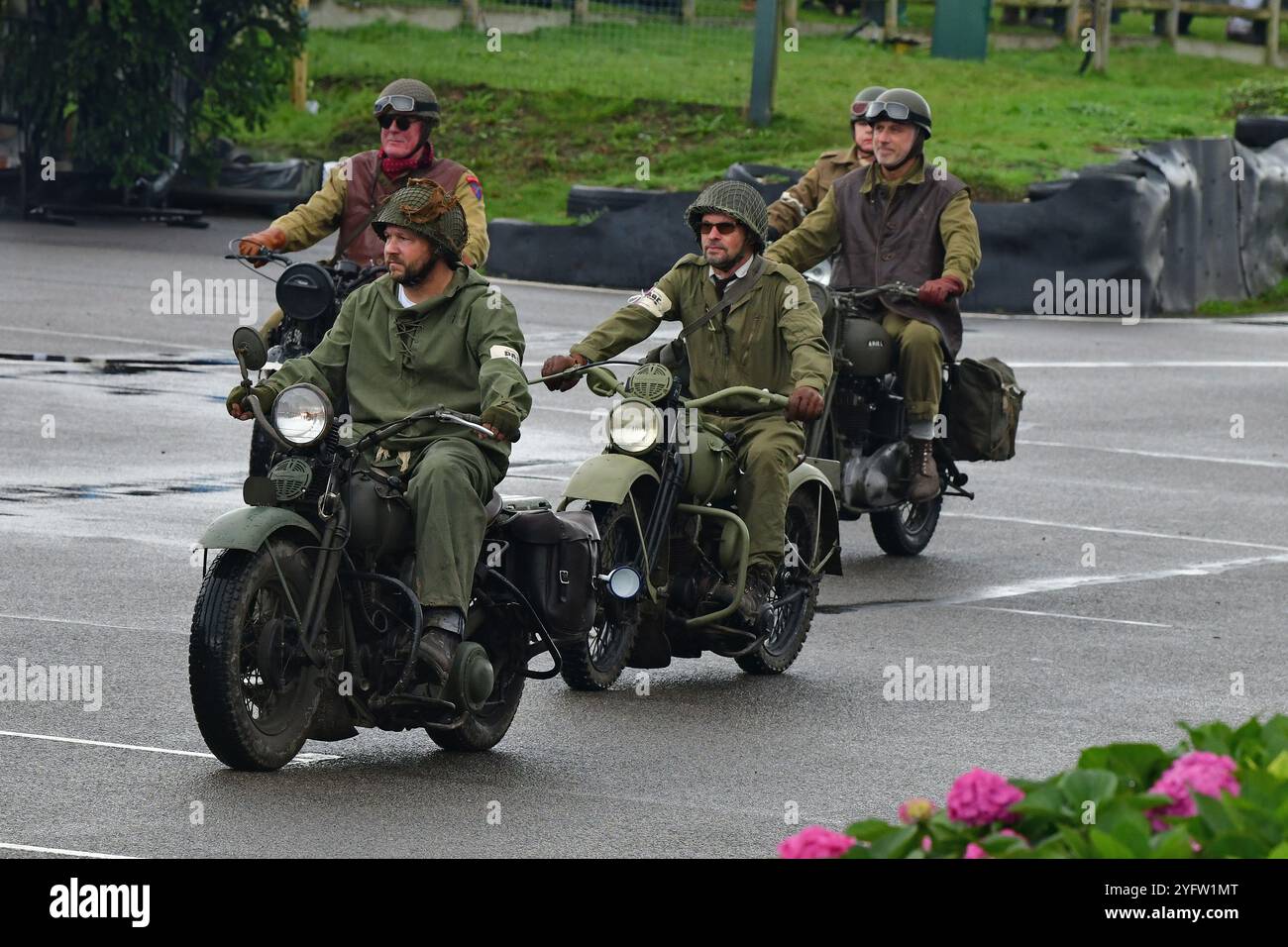 Some Harley Davidsons and an Ariel ex-Military motorcycles, D-Day 80th ...