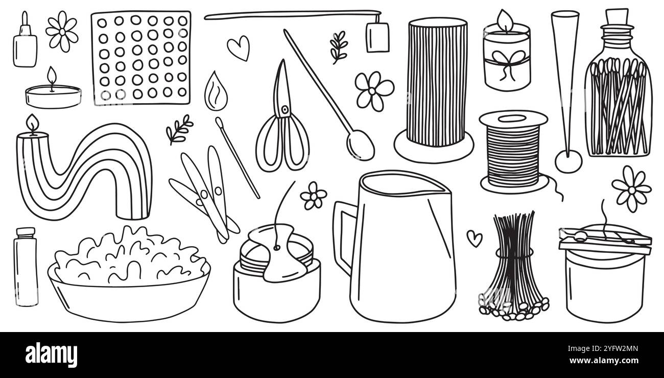 Candles making Stock Vector Images - Alamy