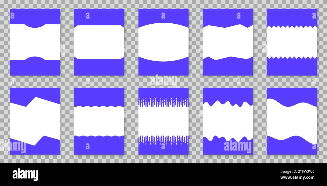 Abstract Design Elements for Header and Bottom Section. Divider Shapes ...
