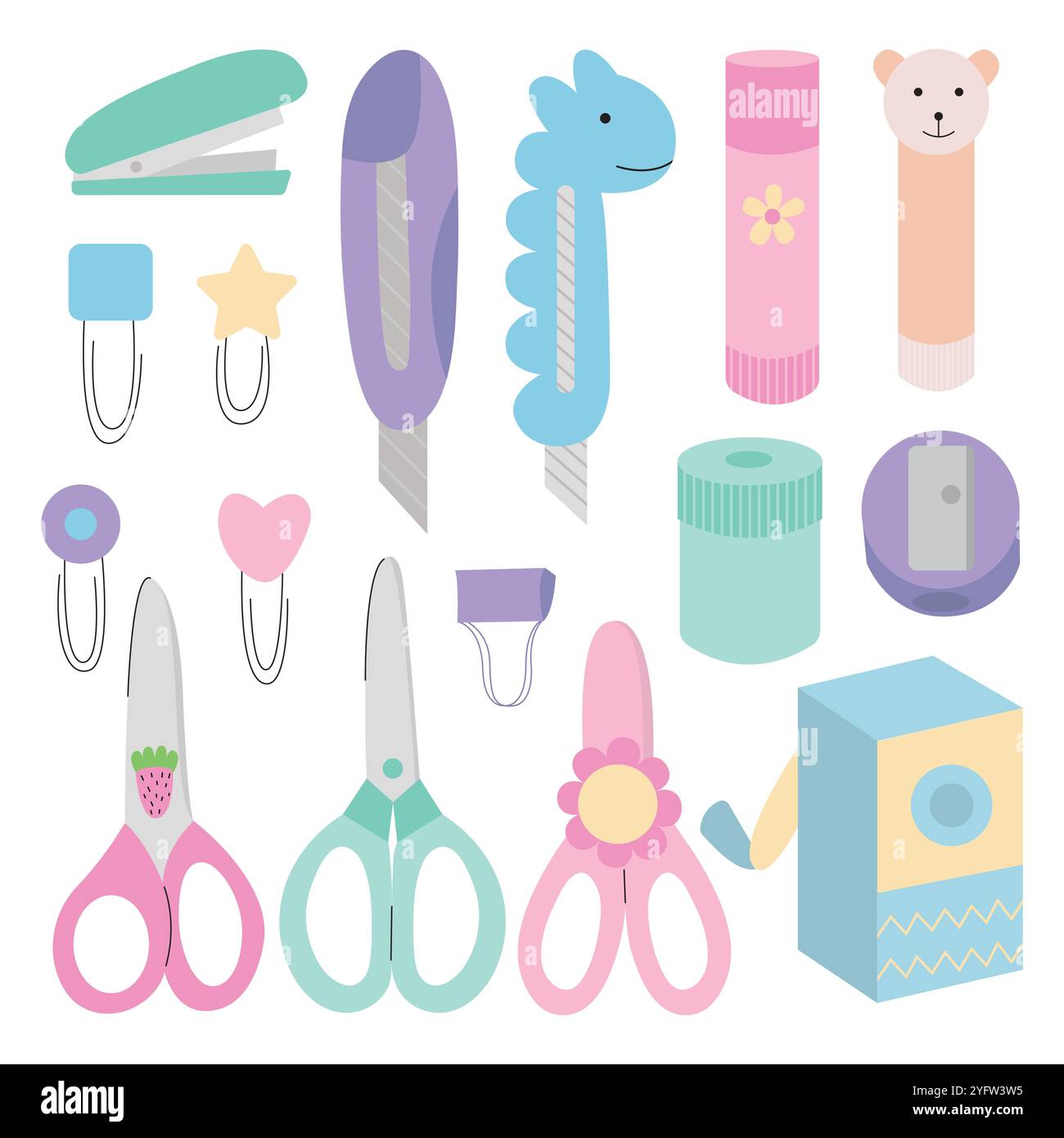 Kawaii stationery hi-res stock photography and images - Alamy