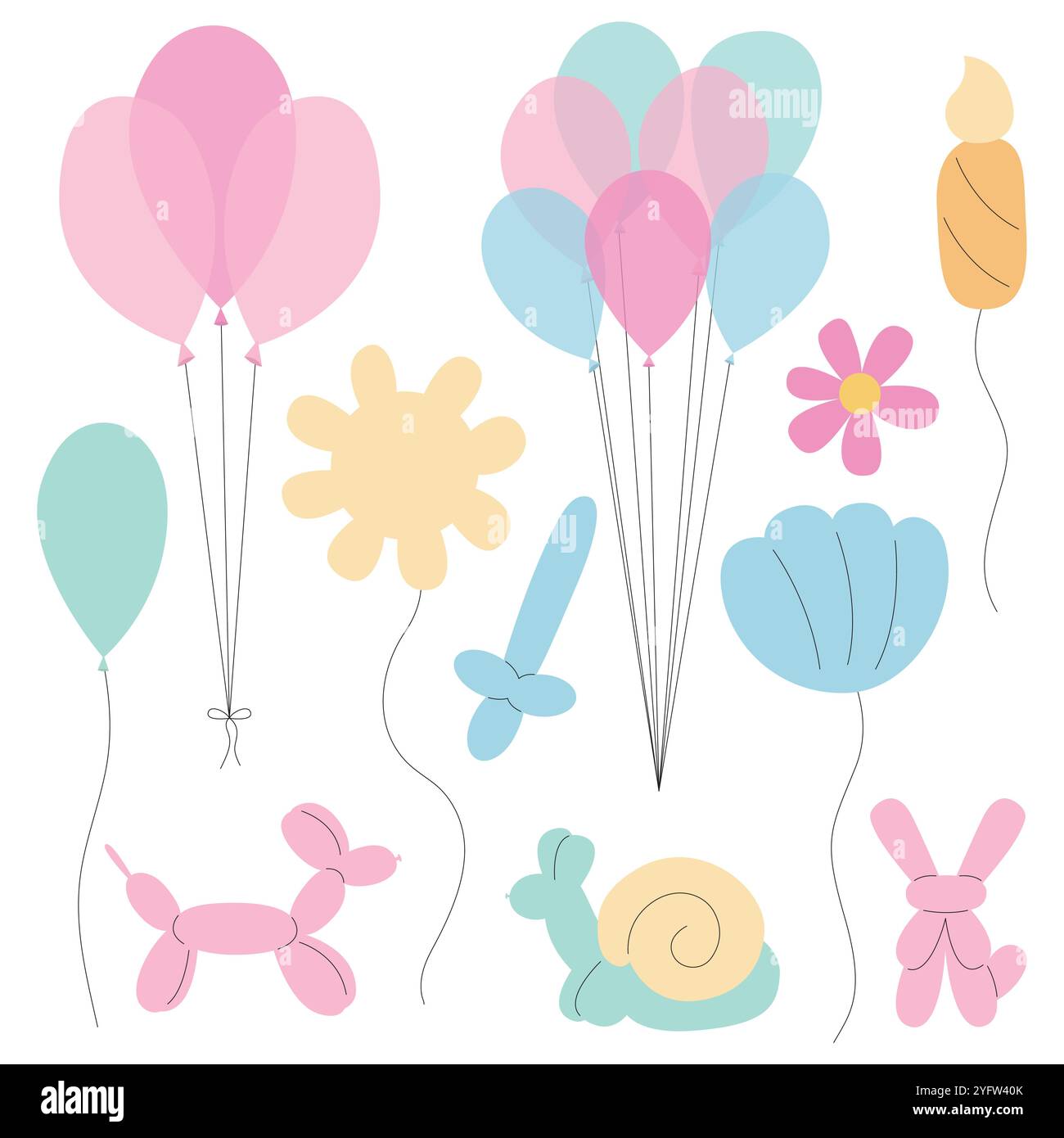 Set of balloon different shapes Stock Vector Image & Art - Alamy