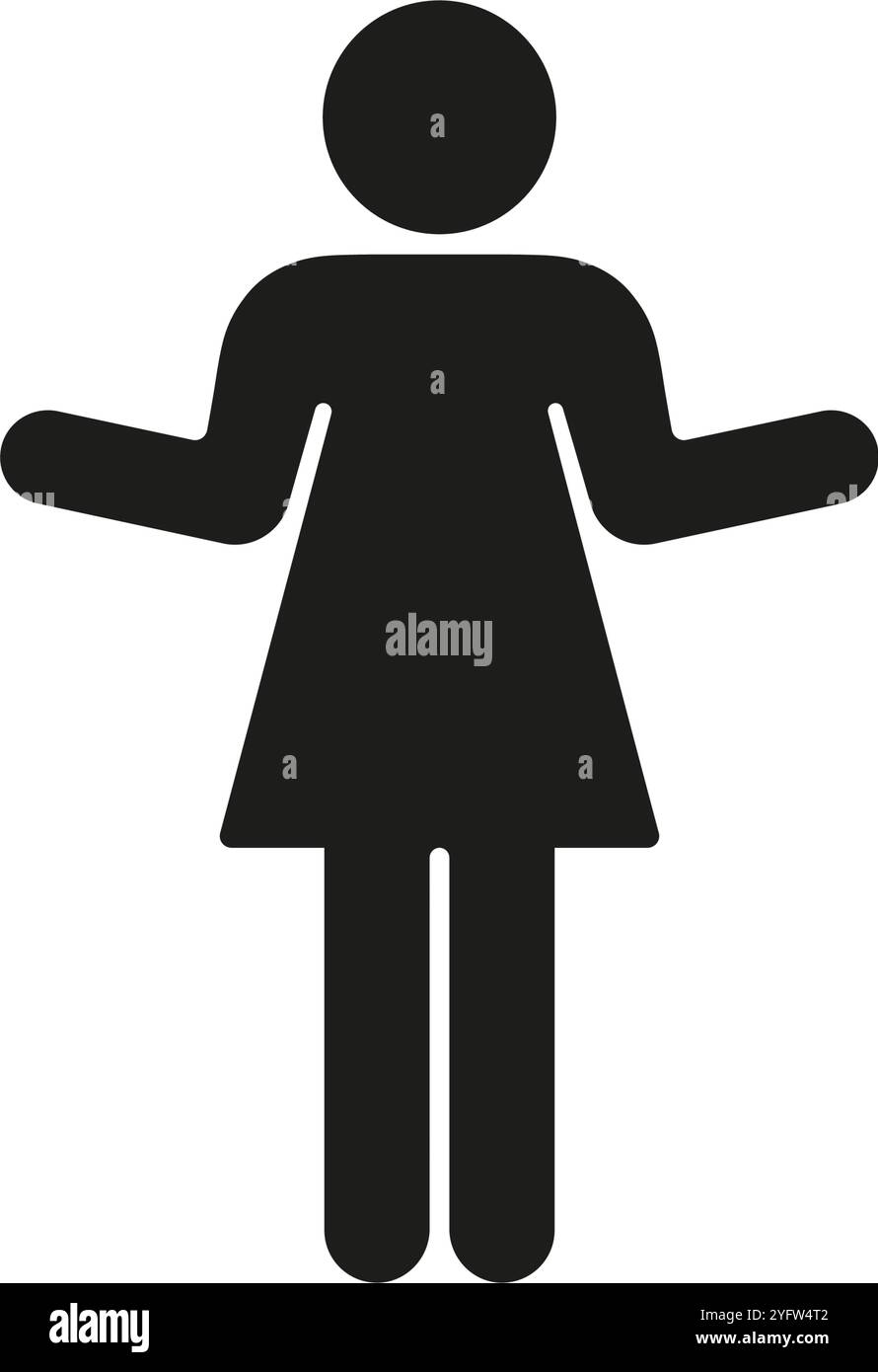 Person shrugging silhouette vector Stock Vector Images - Alamy