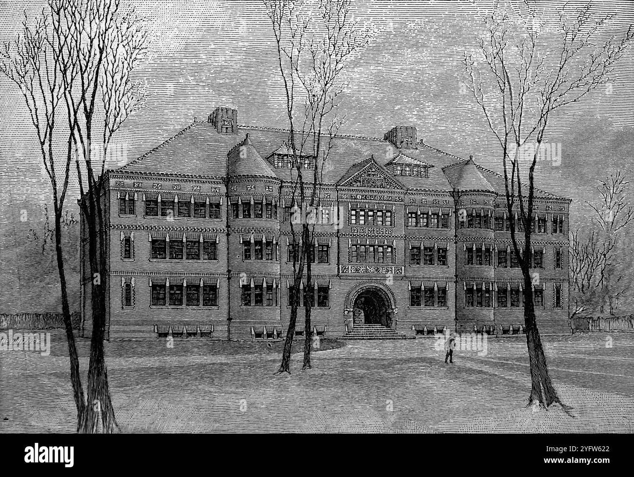 Sever Hall, Harvard, in Cambridge, Massachusetts, which was designed by ...