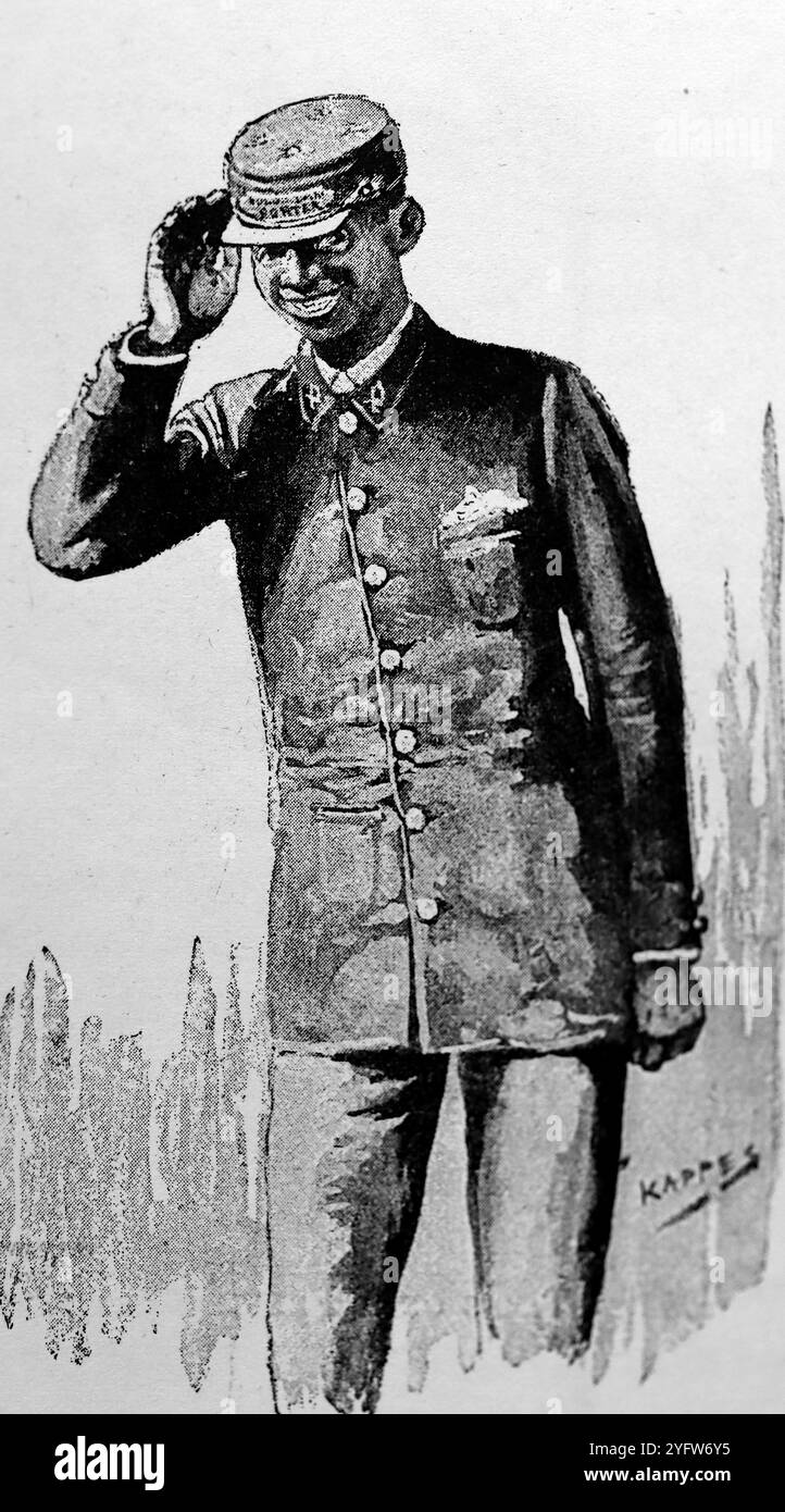 Portrait of a Pullman Car porter, from a painting by American artist ...