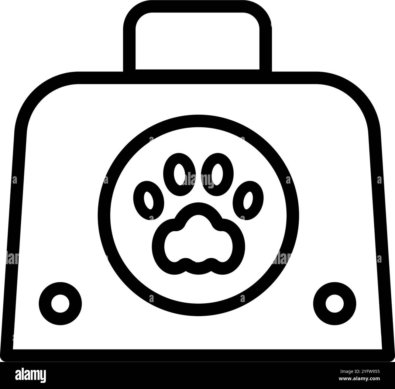 Pet carrier symbol. Comfortable animal travel. Cat carrier outline ...