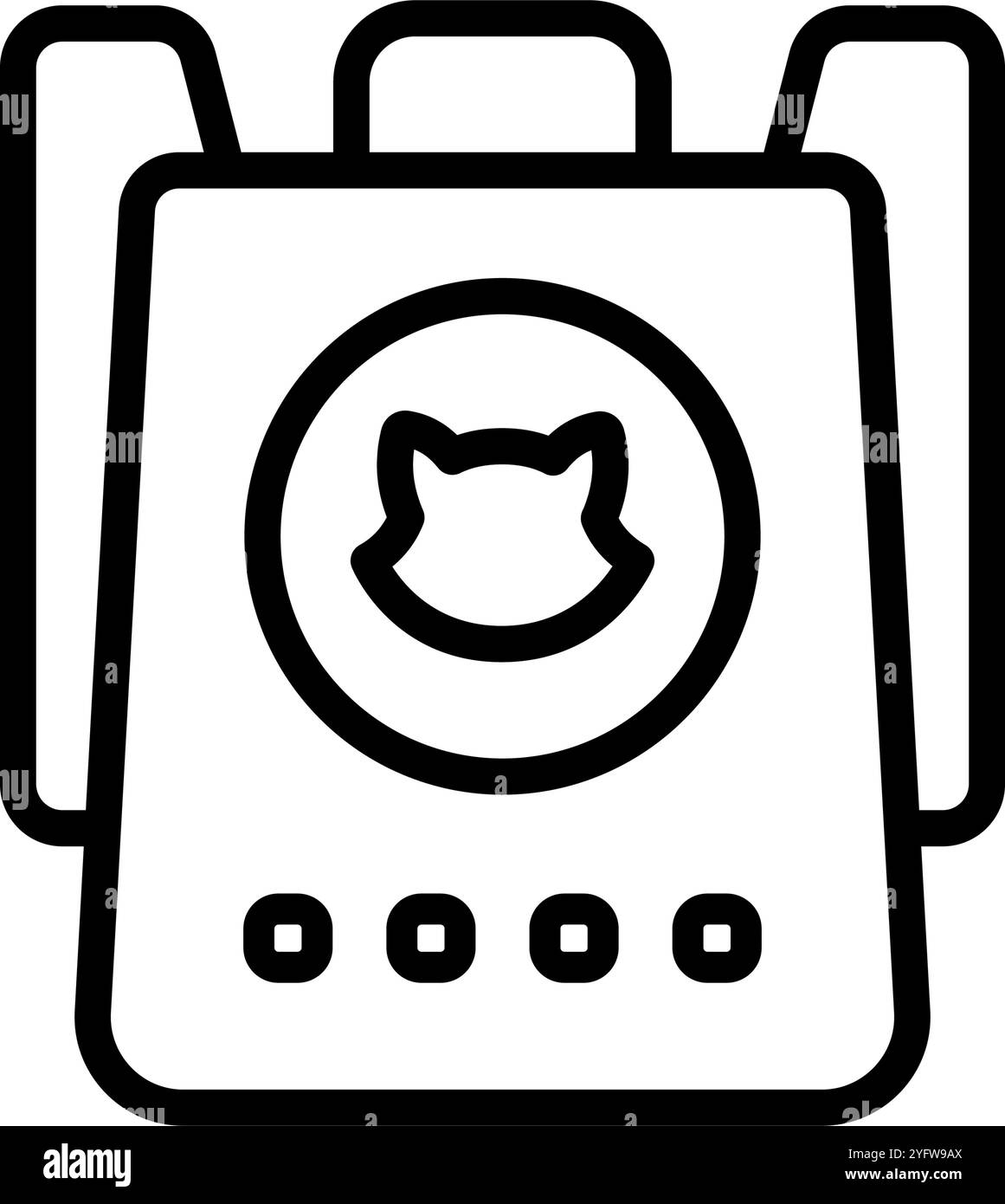 Pet carrier symbol. Comfortable animal travel. Cat carrier outline ...