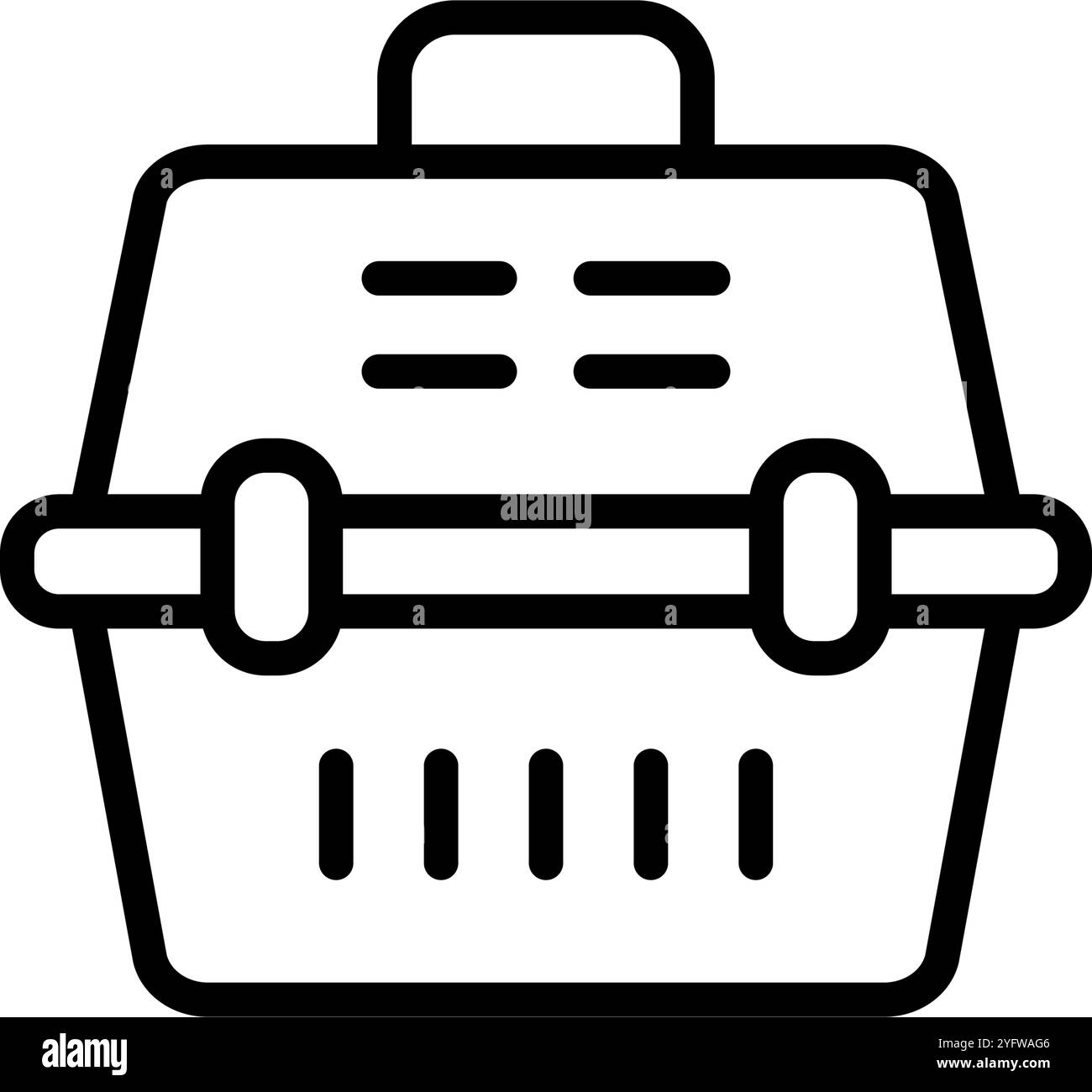 Pet carrier symbol. Comfortable animal travel. Cat carrier outline ...