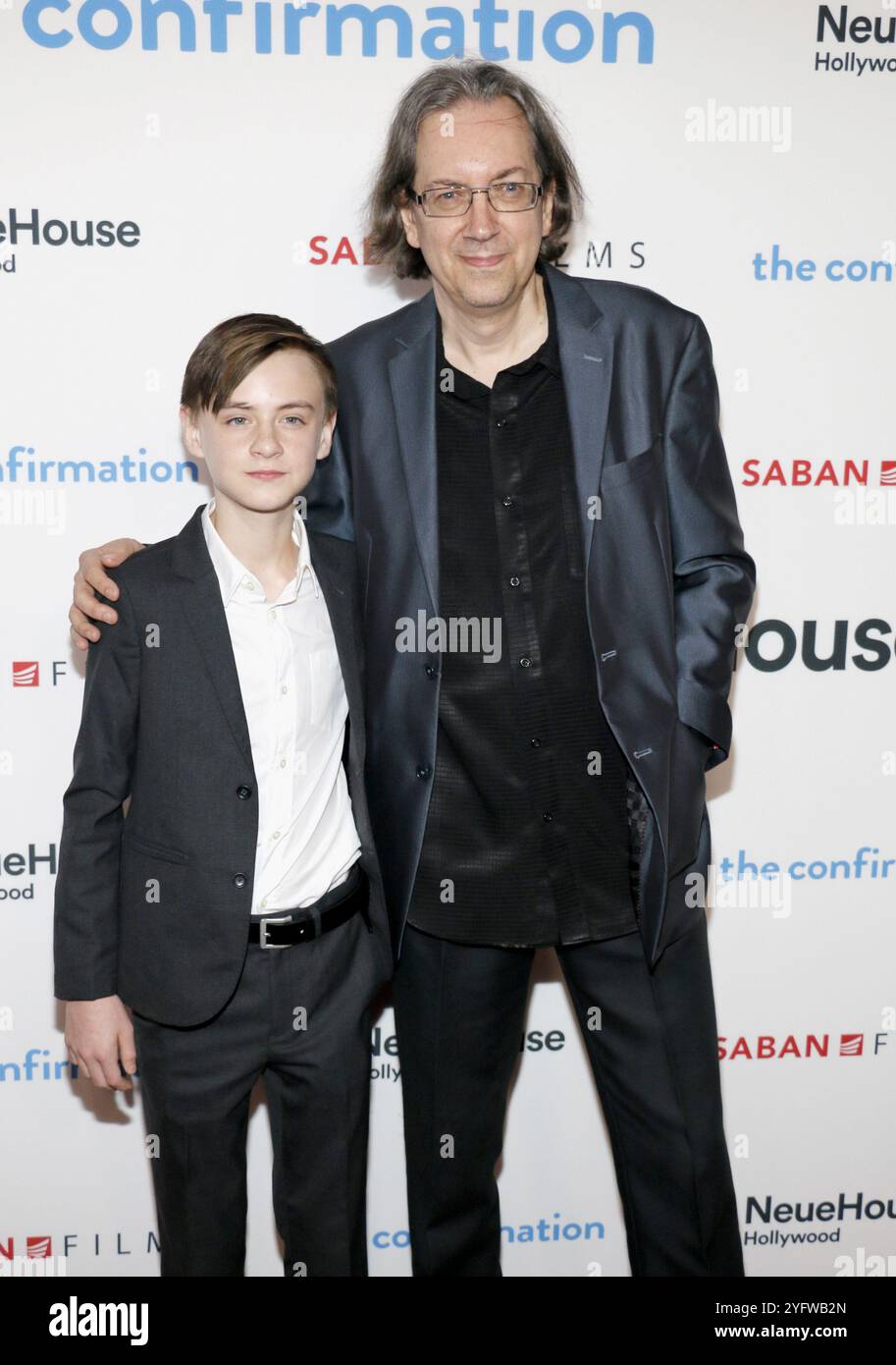 Bob Nelson and Jaeden Lieberher at the Los Angeles premiere of 'The ...