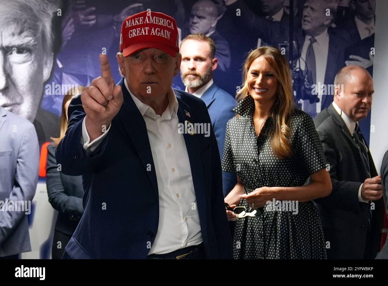 Republican presidential nominee former President Donald Trump visits ...