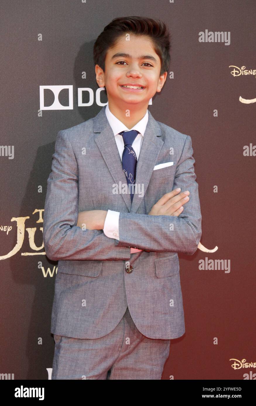 Neel Sethi at the World premiere of 'The Jungle Book' held at the El ...
