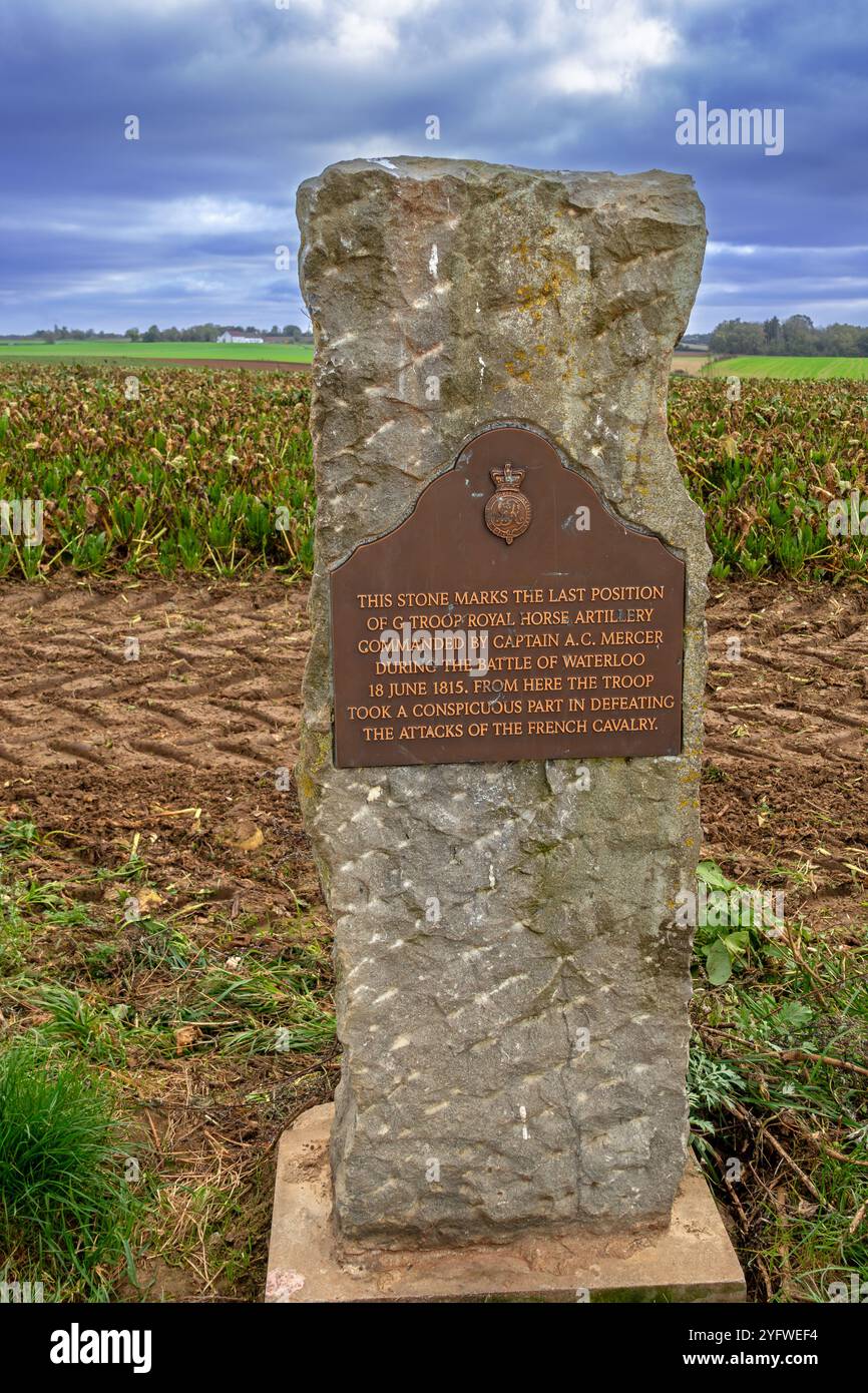 Remembering stone marking the last position of the British Royal Horse ...