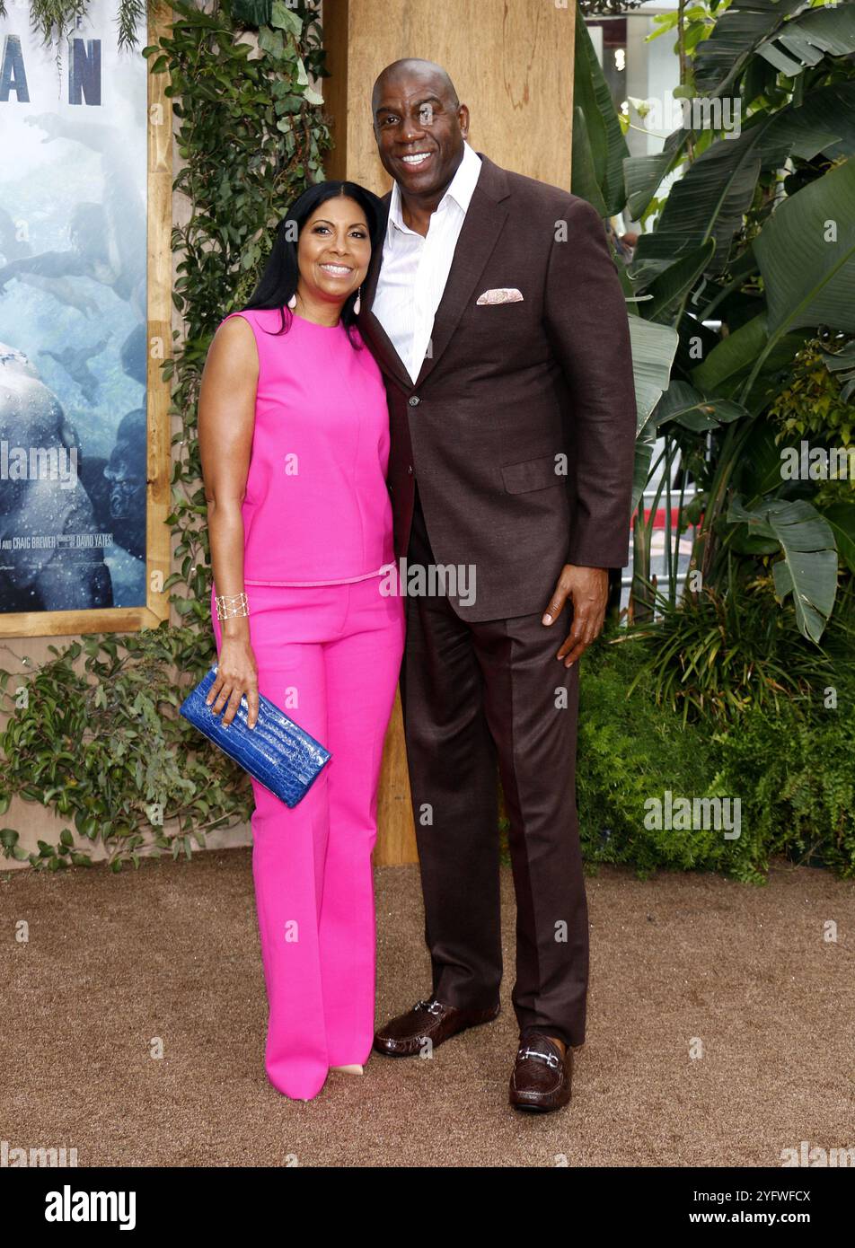 Earlitha Kelly and Magic Johnson at the Los Angeles premiere of 'The ...