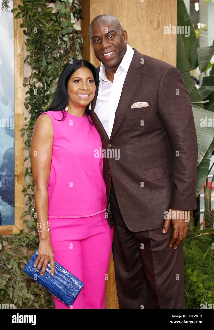 Earlitha Kelly and Magic Johnson at the Los Angeles premiere of 'The ...