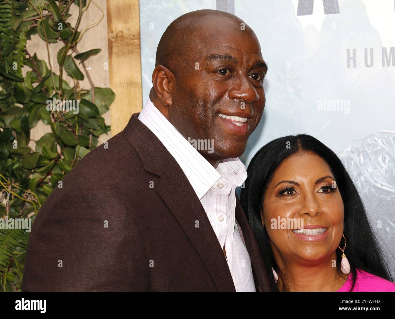 Earlitha Kelly and Magic Johnson at the Los Angeles premiere of 'The ...