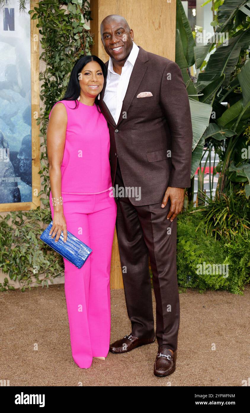 Earlitha Kelly and Magic Johnson at the Los Angeles premiere of 'The ...