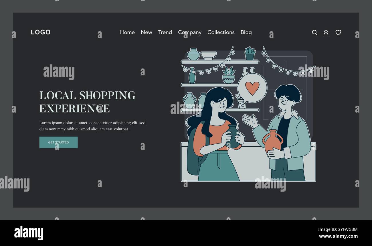 Small Business Saturday concept. Shoppers enjoy a cozy boutique ...