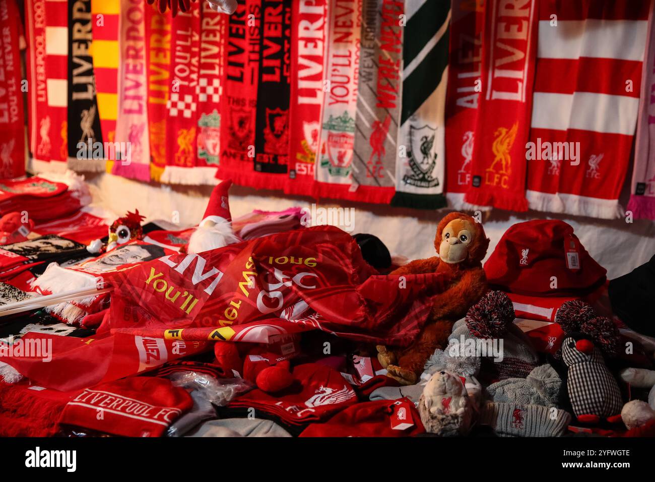 Memorabilia on sale outside anfield uefa champions league match anfield ...
