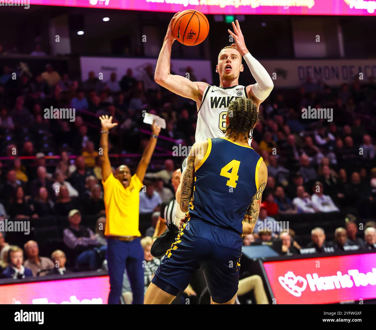 November 4, 2024: Wake Forest guard Cameron Hildreth (6) takes layup in ...