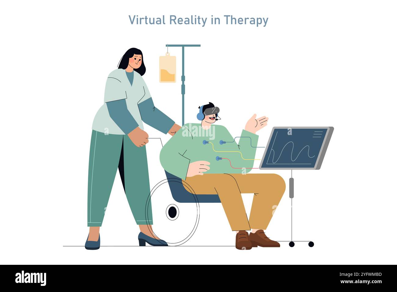 Patient-centric care concept. Virtual reality assists patient therapy ... Patient-centric care concept. Virtual reality assists patient therapy ...