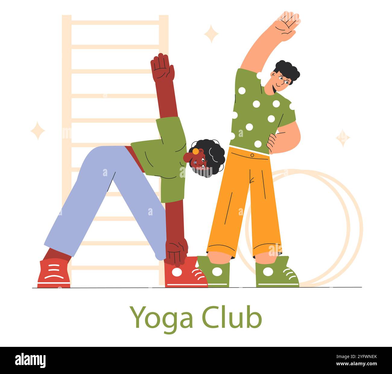 A vibrant scene that highlights yoga, showcasing the importance of ...