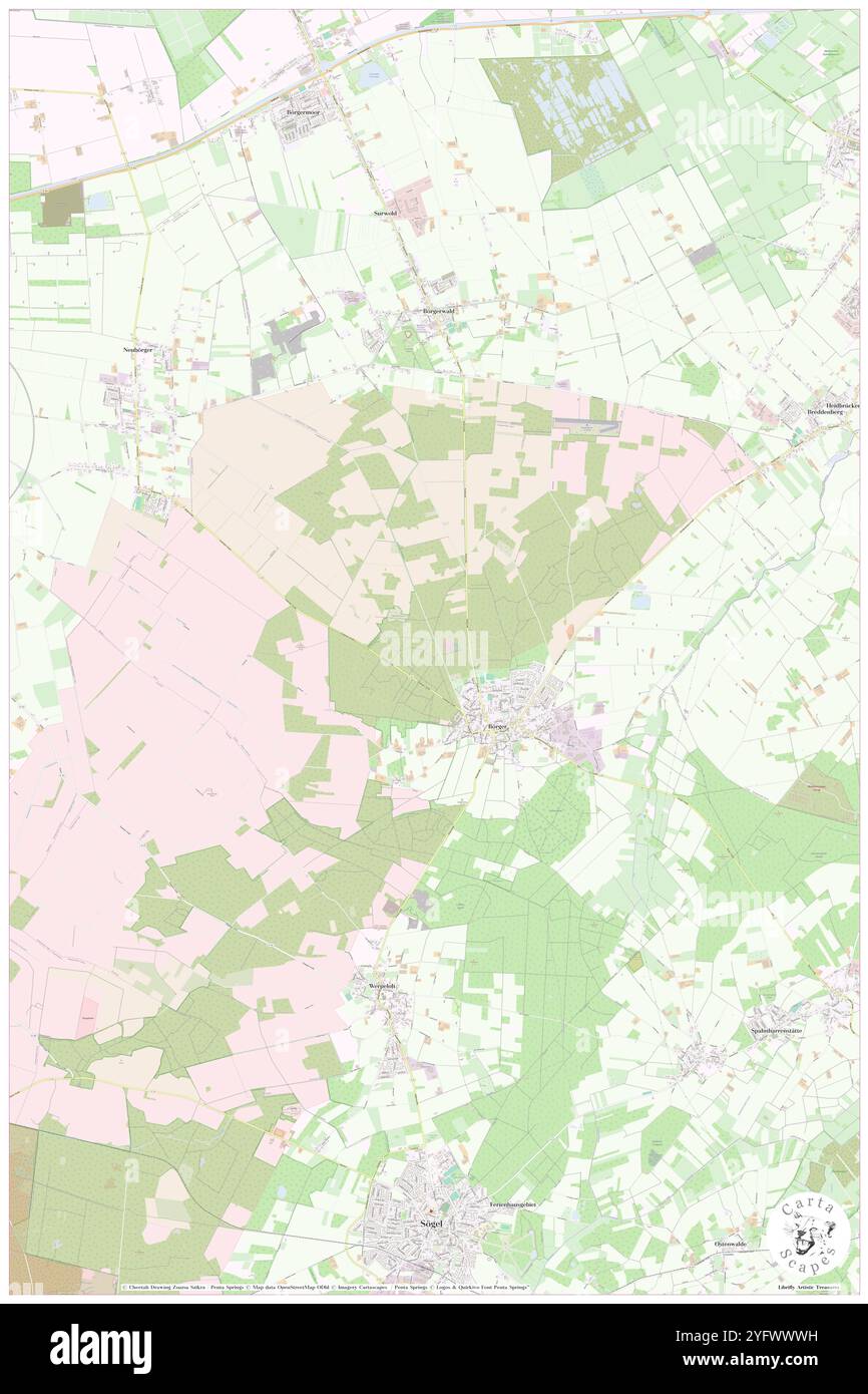 Boerger, DE, Germany, Lower Saxony, N 52 53' 59'', N 7 31' 0'', map ...