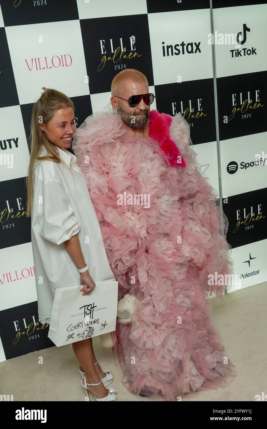 Oslo 20241105. Artist Bjarne Melgaard arrives on the red carpet at the ...