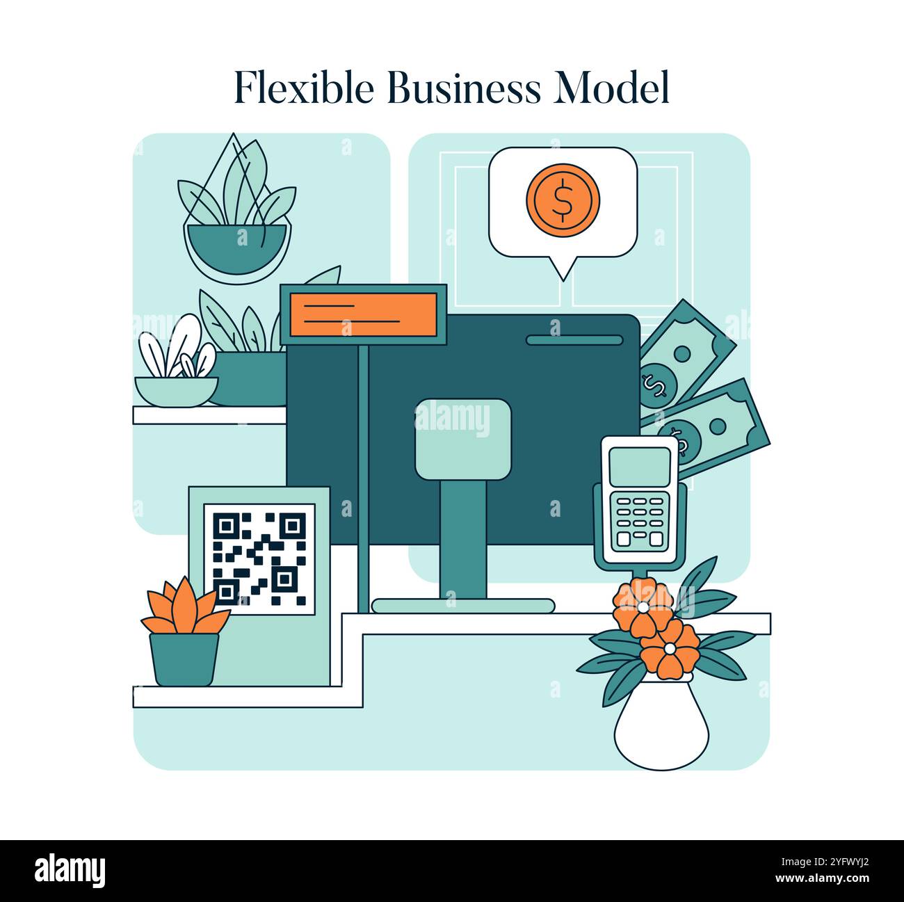 Small Business Saturday concept. Support for local shops with modern ...