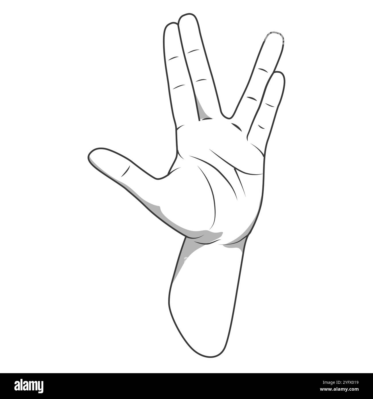 Vulcan hand gesture Stock Vector Images - Alamy
