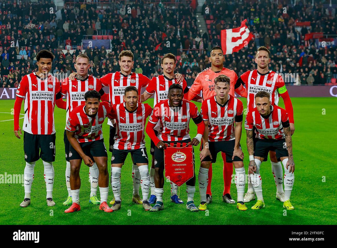 EINDHOVEN, 05-11-2024, Philips stadium. Dutch football. Champions ...