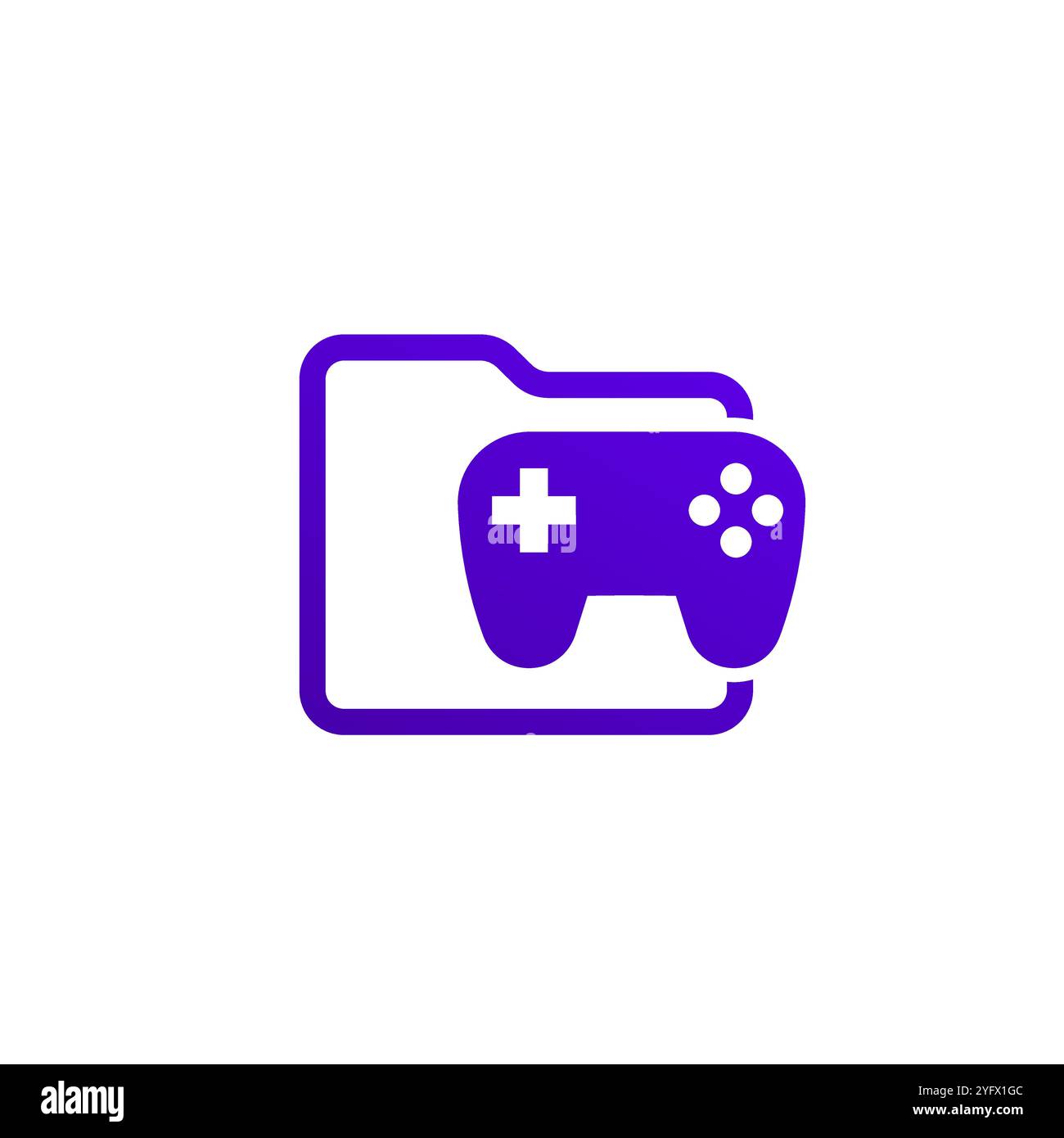 Game folder icon gamepad hi-res stock photography and images - Alamy