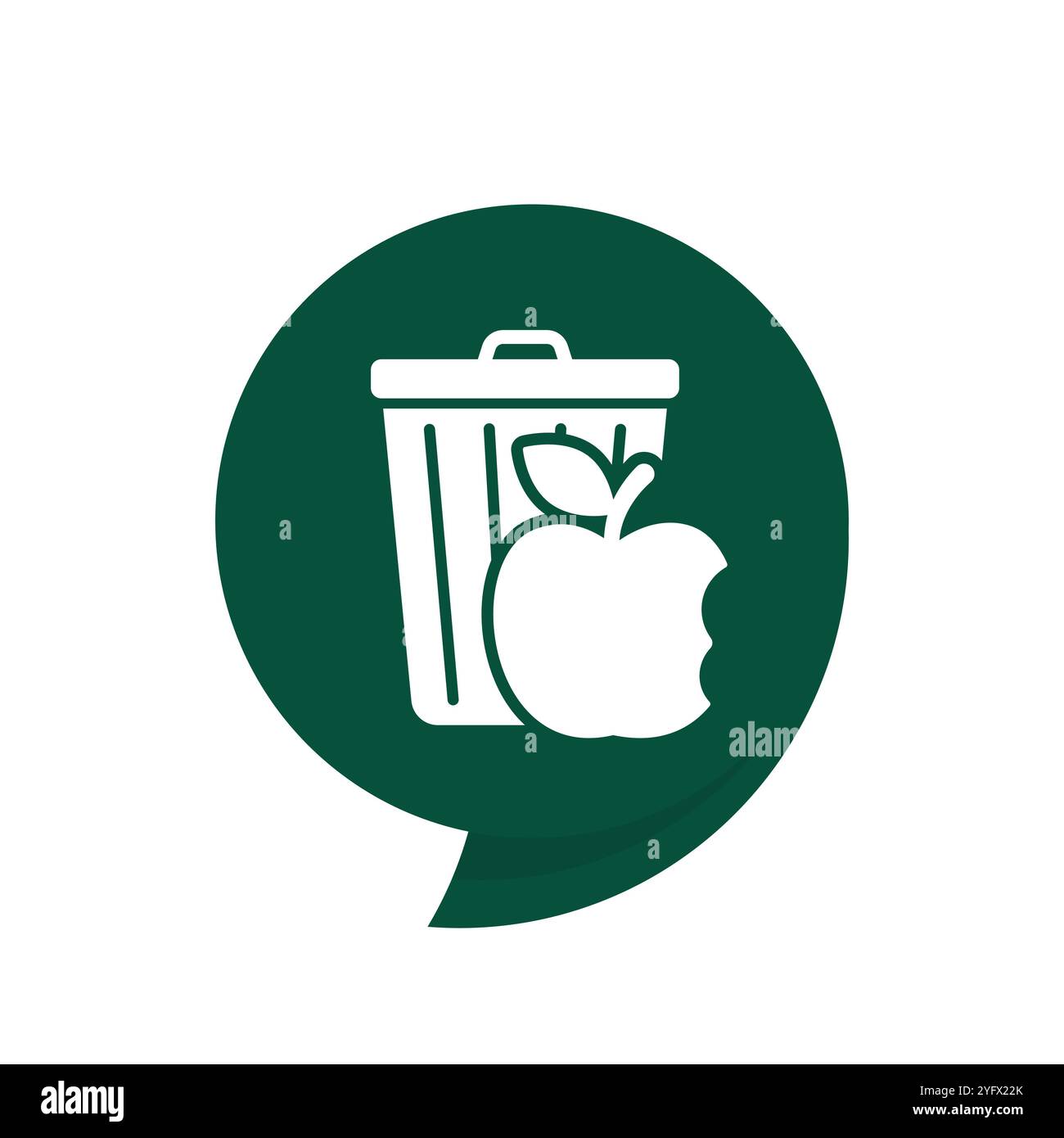 food waste icon with a trash bin, vector Stock Vector Image & Art - Alamy