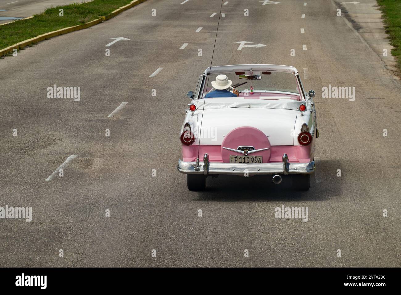 VARADERO, CUBA - AUGUST 30, 2023: Rear view of Ford Fairlane ...