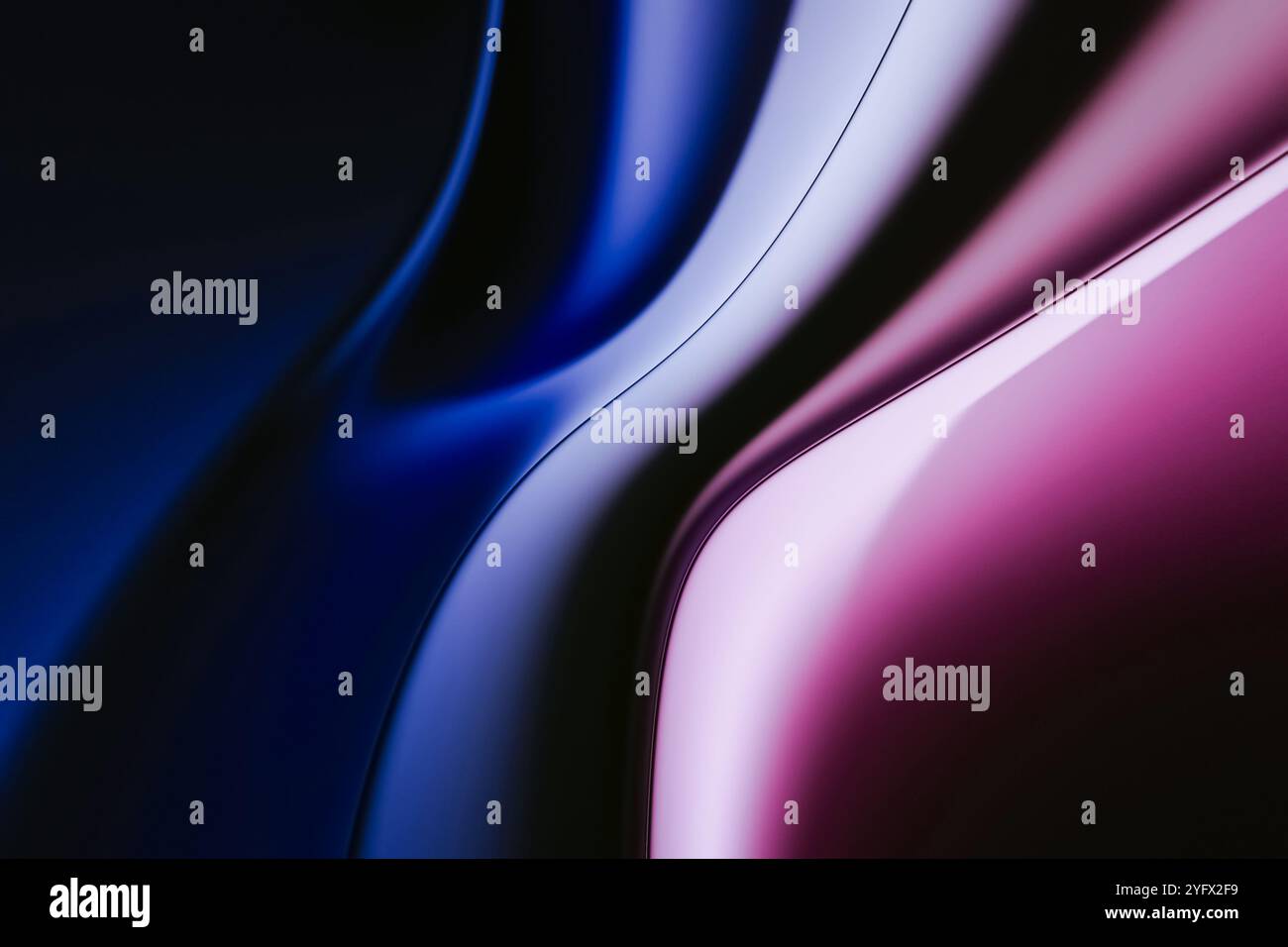 Illustration of an abstract background with 3D blue pink textured wavy ...