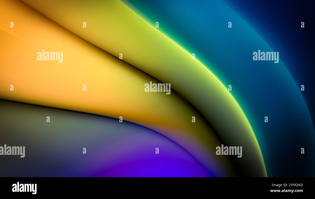 Graphic background with colorful gradient glowing light striped layers ...