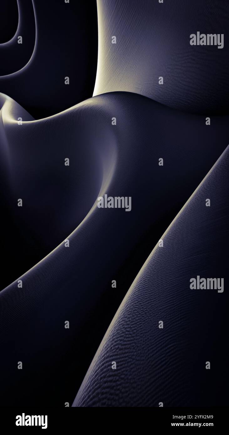 Illustration of dark abstract background with 3D textured surface with ...