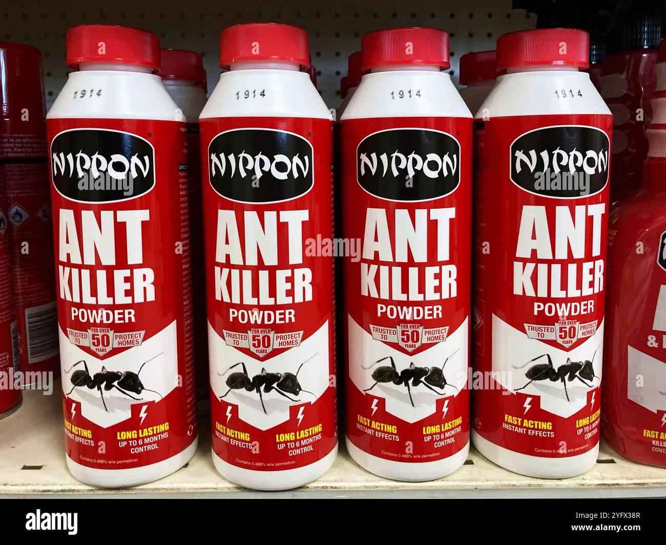 Ant killer powder on the shelves for sale at the local DIY store Stock ...