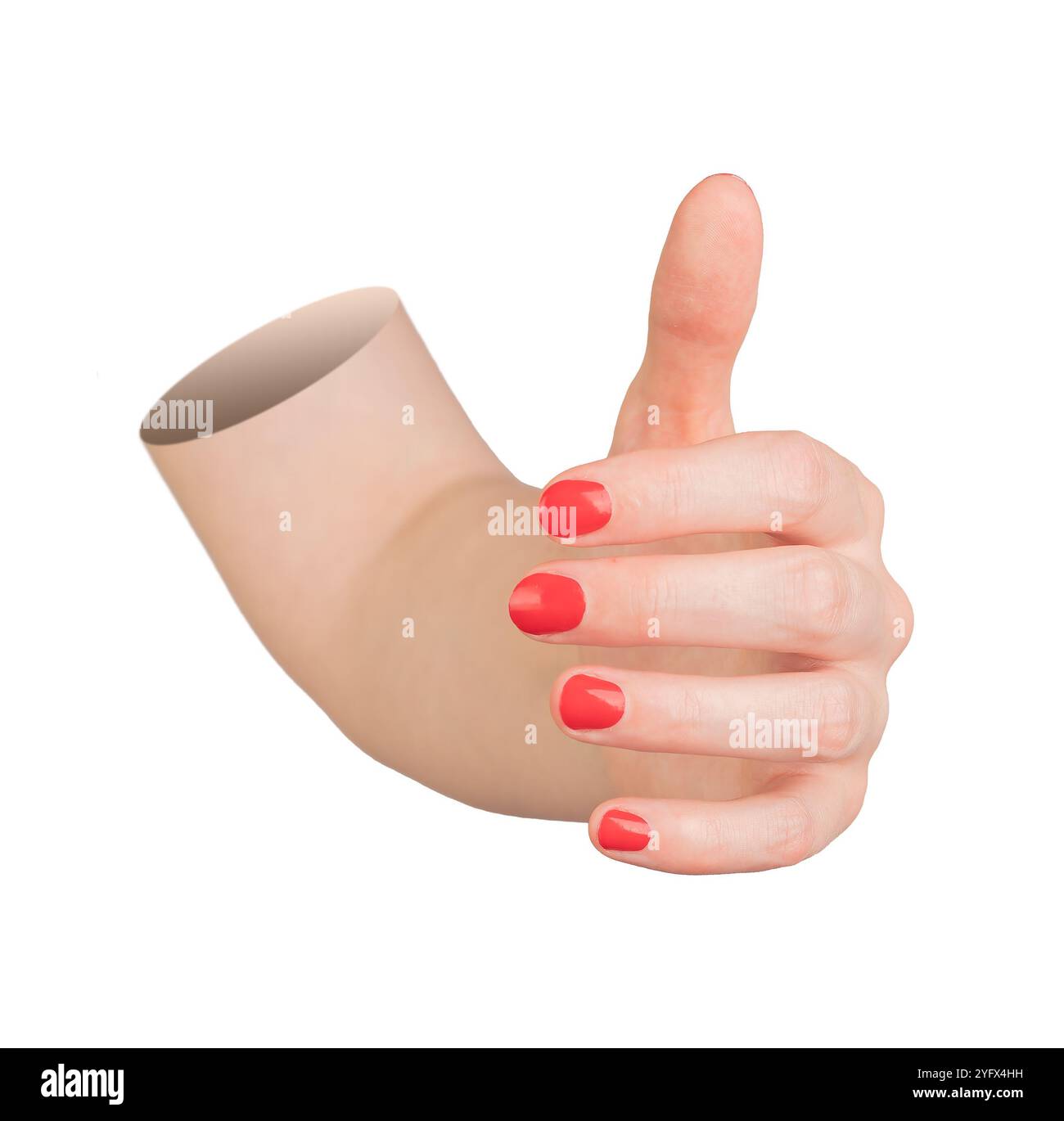 Red polished fingernails hi-res stock photography and images - Alamy