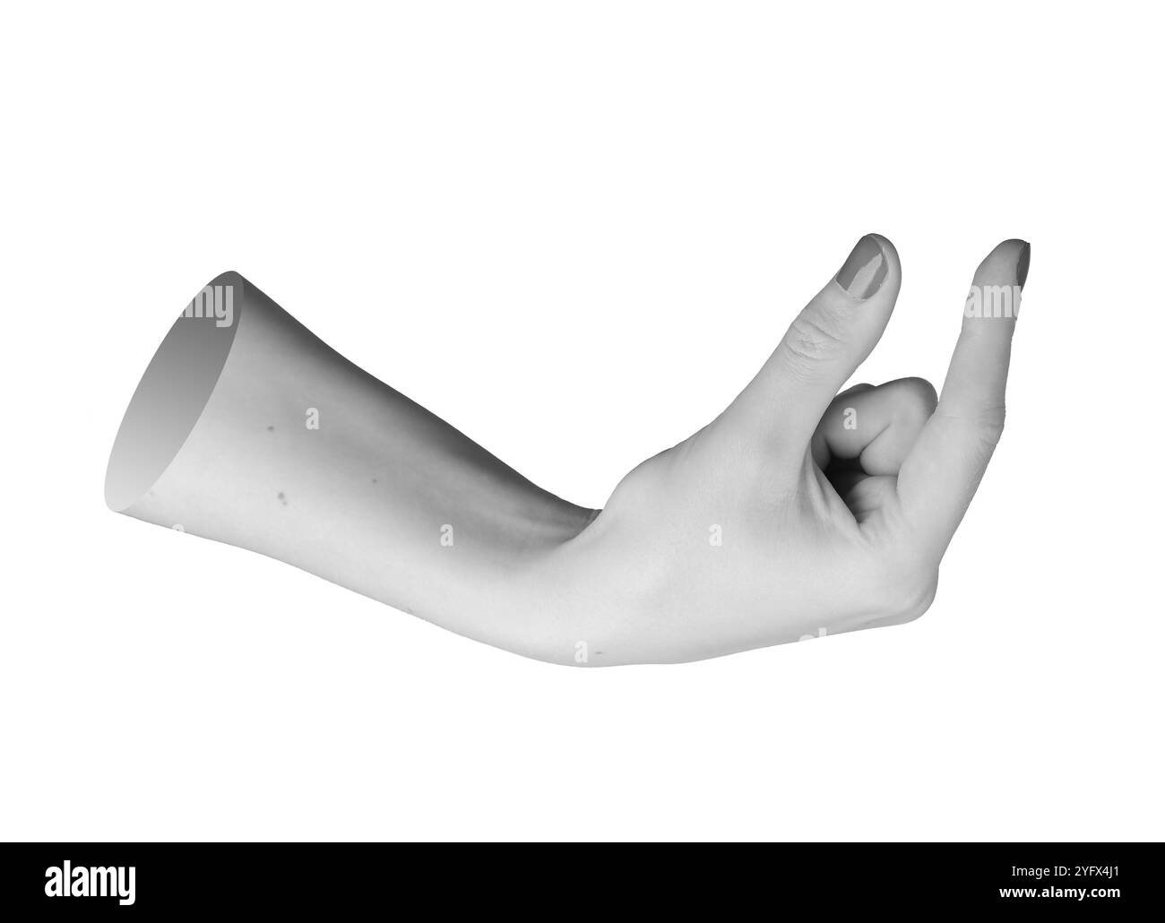 Hand pinch skin Black and White Stock Photos & Images - Alamy